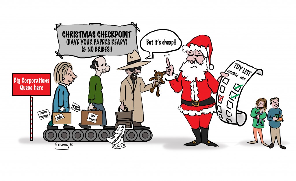 Cartoon: Christmas checkpoint - DevelopmentEducation.ie