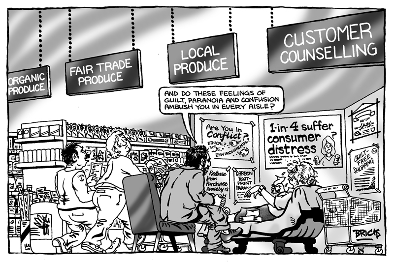 6 cartoons on Fairtrade by Brick - DevelopmentEducation.ie