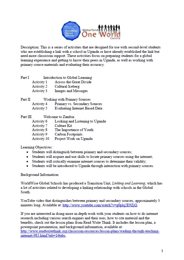 Global South Resources Uganda Lesson Plan DevelopmentEducation ie