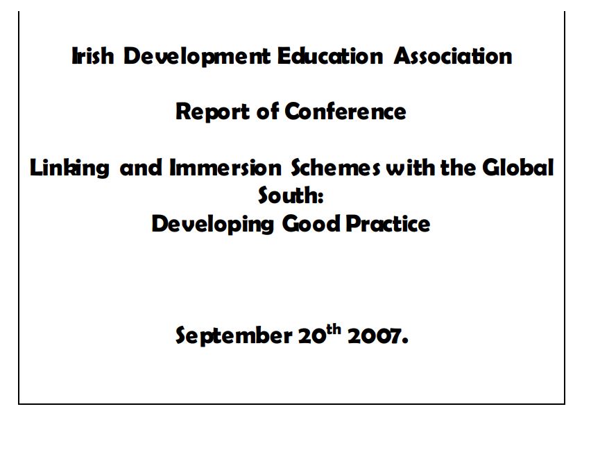 Report Of Conference Linking And Immersion Schemes With The Global Report Of Conference Linking And Immersion Schemes With The Global